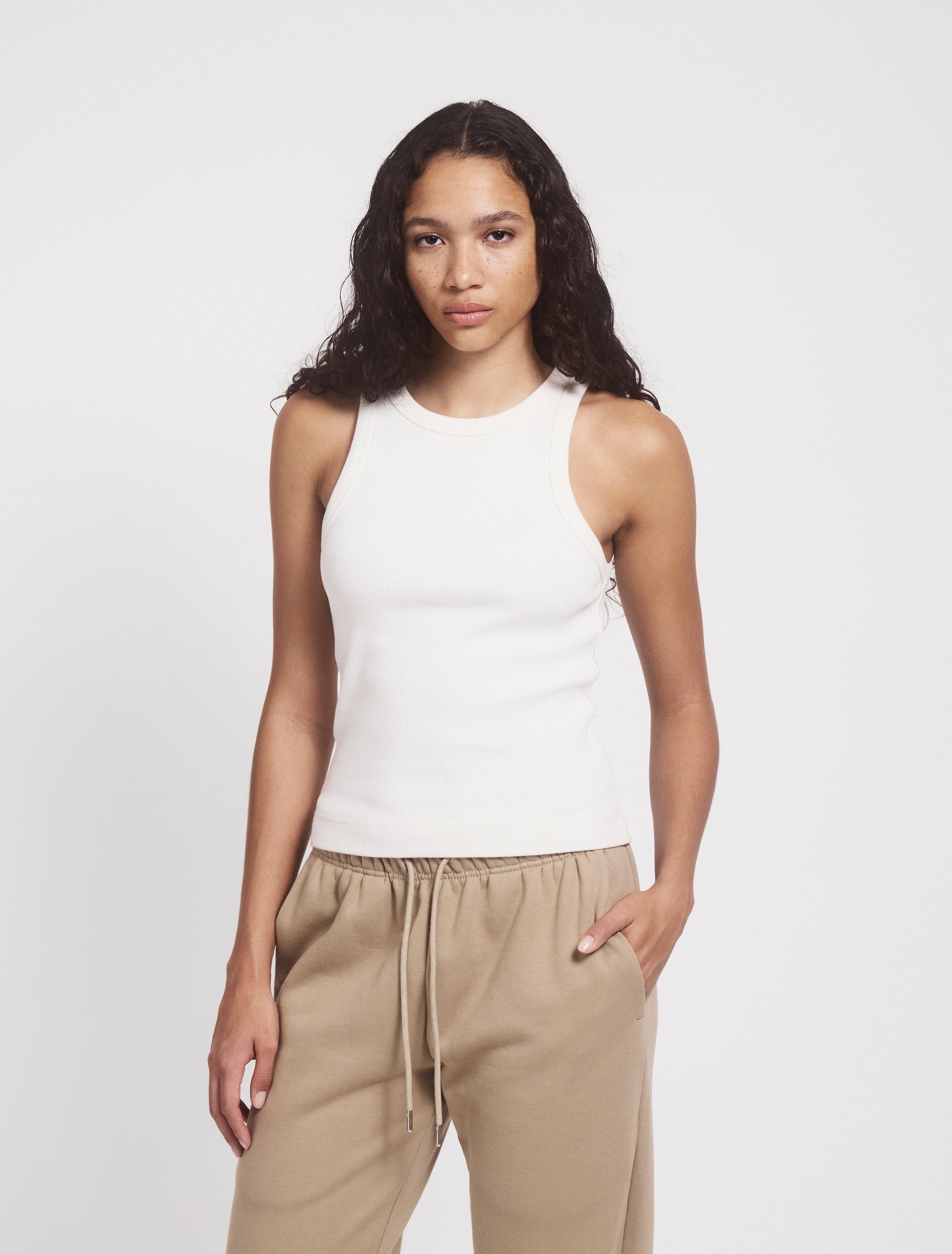 White Tank Top - Signature Vest Chalk White – Ninety Percent